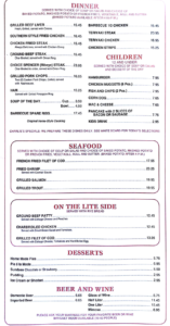Menu – CHARLIE’S FAMILY RESTAURANT